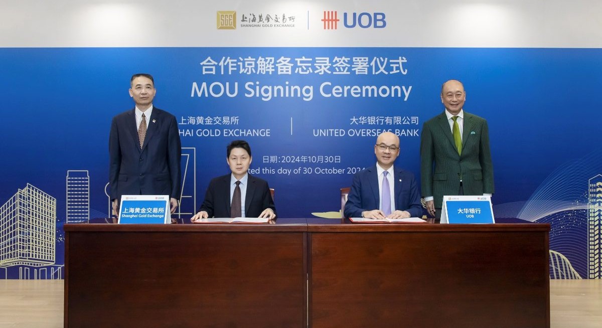 UOB signs MOU with Shanghai Gold Exchange to connect China’s gold supply chain to Asean markets